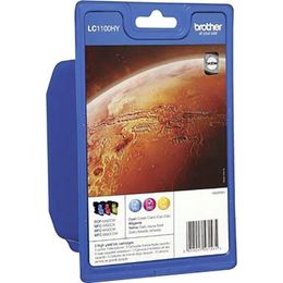 Brother LC-1100HY Rainbow Pack Tintenpatrone (Packung, 3-tlg), bunt