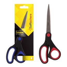 Idena Papierscheren 642074 - Soft-Schere 8, 20.3 cm, rot/schwarz, 1 Stück, rot|schwarz