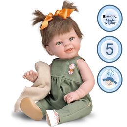 Lamagik Anziehpuppe Lilly 47cm mit braunen Zöpfen und Bekleidung
