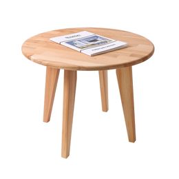 Krok Wood Couchtisch Runder Couchtisch Dresden aus Massivholz