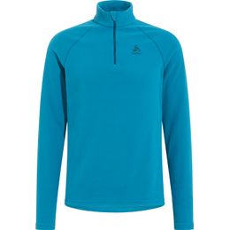 Odlo Fleeceshirt, Troyer, Reißverschluss, für Herren, blau, XXL