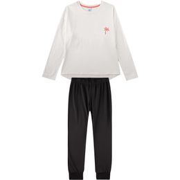 Sanetta Schlafanzug, Baumwolle, Gummibund, für Kinder, weiß, 152