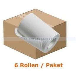 Handtuchrollen JM Metzger 6 Rollen, weiß 20,8 cm x 140 m 6 Rollen/Paket, Außenabwicklung, 2-lagig, Zellstoff