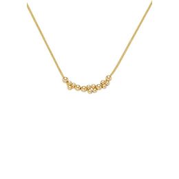 Firetti Kette mit Anhänger Schmuck Geschenk Gold 375 Halsschmuck Halskette Goldkette Ankerkette, mit Zirkonia (synth), gelb|goldfarben