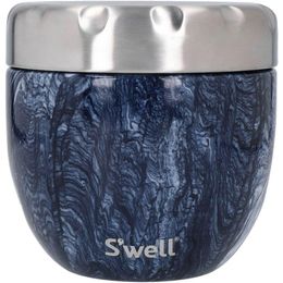 S'well S'well Thermobehälter Calacatta S'well Eats 2-in-1 Essensschale, Edelstahl, (1-tlg), VAKUUM-ISOLIERTE KONSTRUKTION, 363 ml, blau