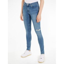 Tommy Jeans Skinny-fit-Jeans Nora mit Tommy Jeans Markenlabel & Badge, blau