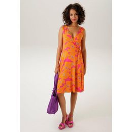 Aniston CASUAL Sommerkleid mit farbintensivem, großflächigem Blumendruck - NEUE KOLLEKTION, braun|bunt