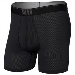 SAXX - Quest Quick Dry Mesh Boxer Brief Fly - Kunstfaserunterwäsche Gr XS schwarz