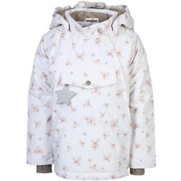 MINI A TURE - Winterjacke MATWANG AOP mit Kunstfell in papyrus white, Gr.104