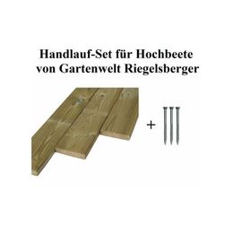 Handlauf 95 mm aus Kiefernholz imprägniert für Hochbeete von Gartenwelt Riegelsberger-115x80 cm