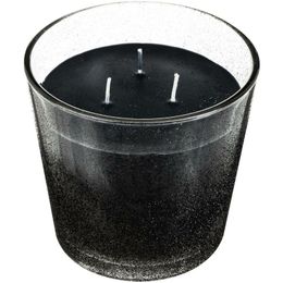 Fééric Lights And Christmas - Schwarze kerze 3 dochte + schräges teelicht - Schwarze Kerze 3 Dochte + schräges Teelicht - Paraffin - Glas - Maße d.