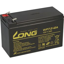 Kunglong - Bleiakku kompatibel bwg 1272 12V 7,2 Ah F2 agm lead acid