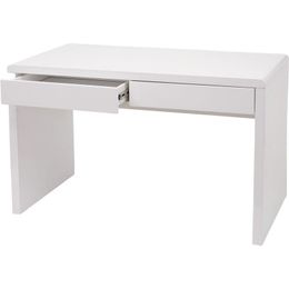 Schreibtisch HHG 658, Bürotisch Computertisch Arbeitstisch, Hochglanz Weiß 100x60cm - white