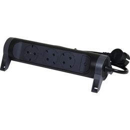 Legrand Steckdosenleiste 3-fach schwarz drehbar 1,5 m