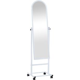 CLP Standspiegel Evoir mit Laufrollen I Stehspiegel 151x39 cm I Wohnzimmer Und Schlafzimmer I Neigbar, 360° Drehbar I Spiegel Mit Rollen