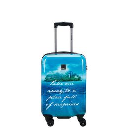 Saxoline® Koffer Island, mit praktischen Tragegriffen, blau|bunt