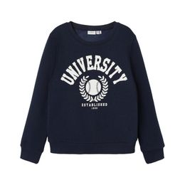 name it - Sweatshirt NKNTILLE UNIVERSITY in dark sapphir, Gr.122/128