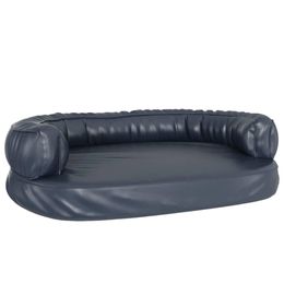 vidaXL Hundebett Ergonomisch Kunstleder blau L