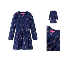 vidaXL A-Linien-Kleid Kinderkleid Pilzmotiv Marineblau 104