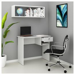 VICCO Schreibtisch Arbeitstisch Bürotisch PC-Tisch COLIN Weiß
