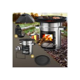 BBQ Boss Feuerstelle Camping BBQ Holzofen Outdoor-Küche Raketenherd Dutch Oven Campinggrill