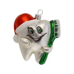 Hamburger Weihnachtskontor Christbaumschmuck Zahn mit Weihnachtsmütze