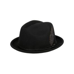 Stetson Fedora (1-St) Wollfilzhut mit Lederband