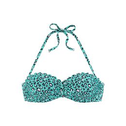 Lascana Bikinitop Damen Gr&ouml;&szlig;e 75 mint / schwarz / wei&szlig;