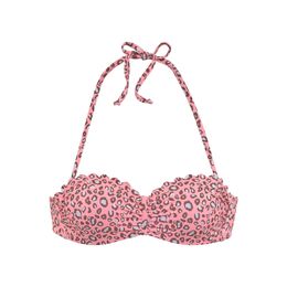 Lascana Bikinitop Damen Gr&ouml;&szlig;e 70 blau / pink / schwarz