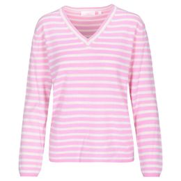 Brigitte von Schönfels Brigitte von Schönfels Ringel-V-Pullover Rosa (Größe: 44)