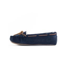 Minnetonka Slippers 'Cally' female size 42 Navy / Brown