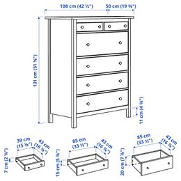 IKEA HEMNES Kommode mit 6 Schubladen