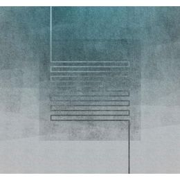 Komar Fototapete "Still" Tapeten 300x280 cm (Breite x Höhe) Gr. B/L: 300 m x 280 m, Rollen: 1 St., bunt (blau, grau, grün) Fototapeten Kunst