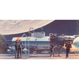 Komar Vliestapete "Star Wars Classic RMQ Yavin Y-Wing" Tapeten 500x250 cm (Breite x Höhe) Gr. B/L: 500 m x 250 m, Rollen: 1 St., bunt Vliestapeten