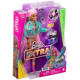 Barbie Spielzeug-Bus Mattel Barbie Extra Puppe mit pinken Flechtzöpfen
