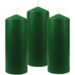 Hs Candle - Wachskerzen ( 3er Pack ) Hellgrün Stumpenkerzen Ø6cm x 13,5cm - Kerze in vielen Farben, Lange Brenndauer - Hergestellt in eu - Kerzen