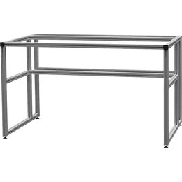 bedrunka hirth workalu&reg; Aluminium-Werkbank, Grundgestell, Aluminium, 4-Fu&szlig;, BxH 1000 x 850 mm