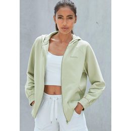 Bench. Loungewear Kapuzensweatjacke mit sportlichen Teilungsnähten, Loungeanzug, grün