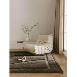 benuta Finest Wollteppich Minos Grau 160x230 cm - Naturfaserteppich aus Wolle