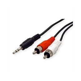 ROLINE 3,5mm (ST)-zu-Cinch (2x ST) Kabel Audio-Kabel