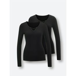 w&auml;schepur w&auml;schepur Damen Langarm Spenzer, schwarz, Gr&ouml;&szlig;e 50