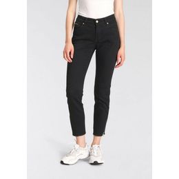 MAC Slim-fit-Jeans Rich-Chic Moderne Form mit Push-Effekt durch figurformende Nähte, schwarz