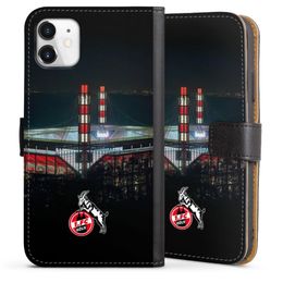 DeinDesign iPhone 11 Handy Klapph&uuml;lle Handyh&uuml;lle aus Kunst Leder schwarz Flip Case Stadium 1. Fc K&ouml;ln Official Licensed Product Sideflip mit Lasche