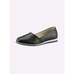 Andrea Conti Damen Slipper, Schwarz, Gr. 39, Mokassins & Slippers, Material: Rindsleder