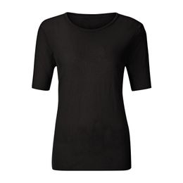 WITT Damen Twin-Set mit gerippten Abschl&uuml;ssen, schwarz, Gr&ouml;&szlig;e 42