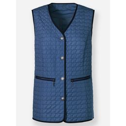 WITT Damen Steppweste, jeansblau, Gr&ouml;&szlig;e 38