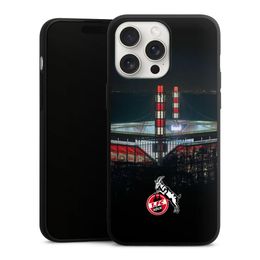 DeinDesign iPhone 15 Pro Max Handy Premium Silikon H&uuml;lle Handyh&uuml;lle schwarz Case Stadium 1. Fc K&ouml;ln Official Licensed Product Silikon Premium Case