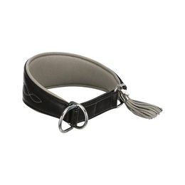 Trixie Hunde-Halsband Active Comfort Windhundehalsband mit Zug-Stopp schwarz/grau