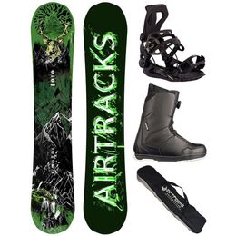 Airtracks Snowboard Herren Snowboard Set Forest King Carbon Rocker » Mod. 23 (Snowboard Set Forest King Carbon Rocker+Bindung Master+Boots+Bag