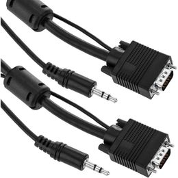 Super VGA-Kabel mit Audio-Buchse männlich männlich 3,5 mm 10 m - BeMatik